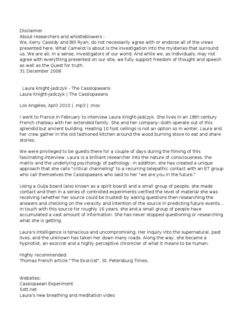 T10D Laura Knight Jadczyk | PDF | Global Catastrophic Risk | Meditation