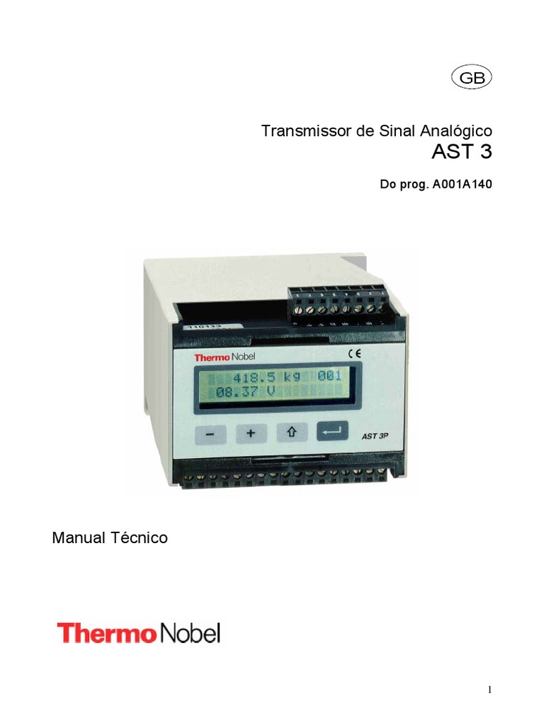 Manual do Transmissor AST 3P | PDF | Entrada/Saída | Inicialização ...
