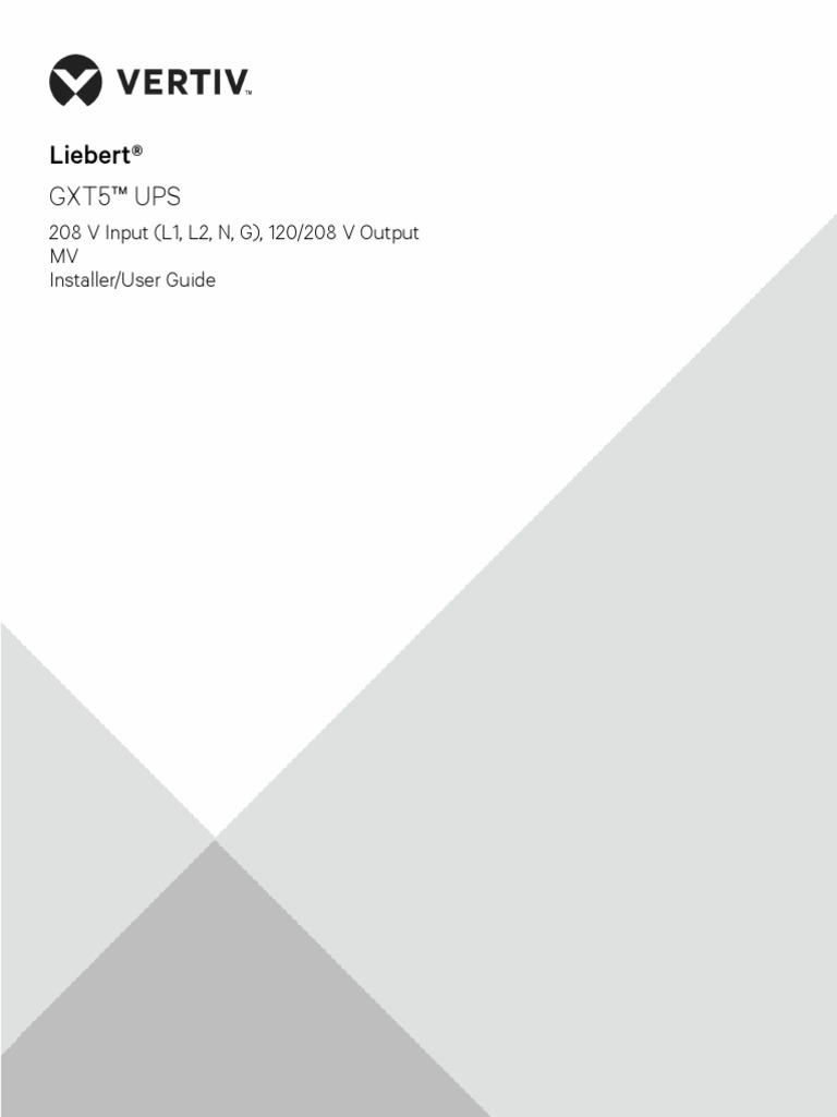 Ups Liebert Gxt5 User Guide | PDF | Power Inverter | Electromagnetic ...