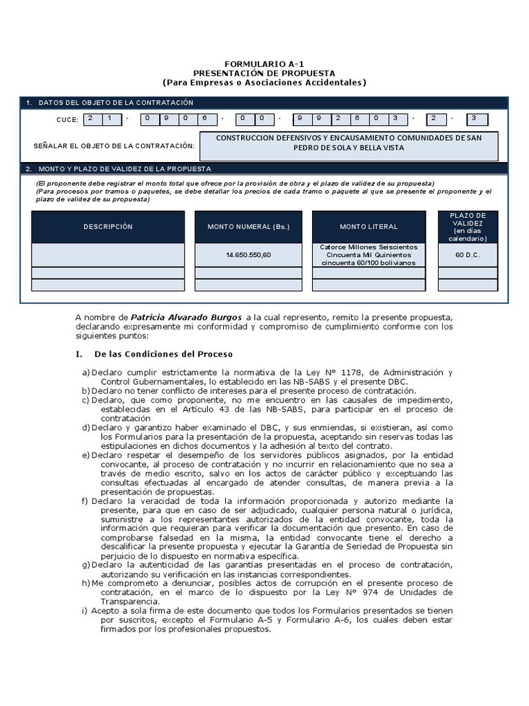 1.-Formulario A1 | Descargar gratis PDF | Gobierno