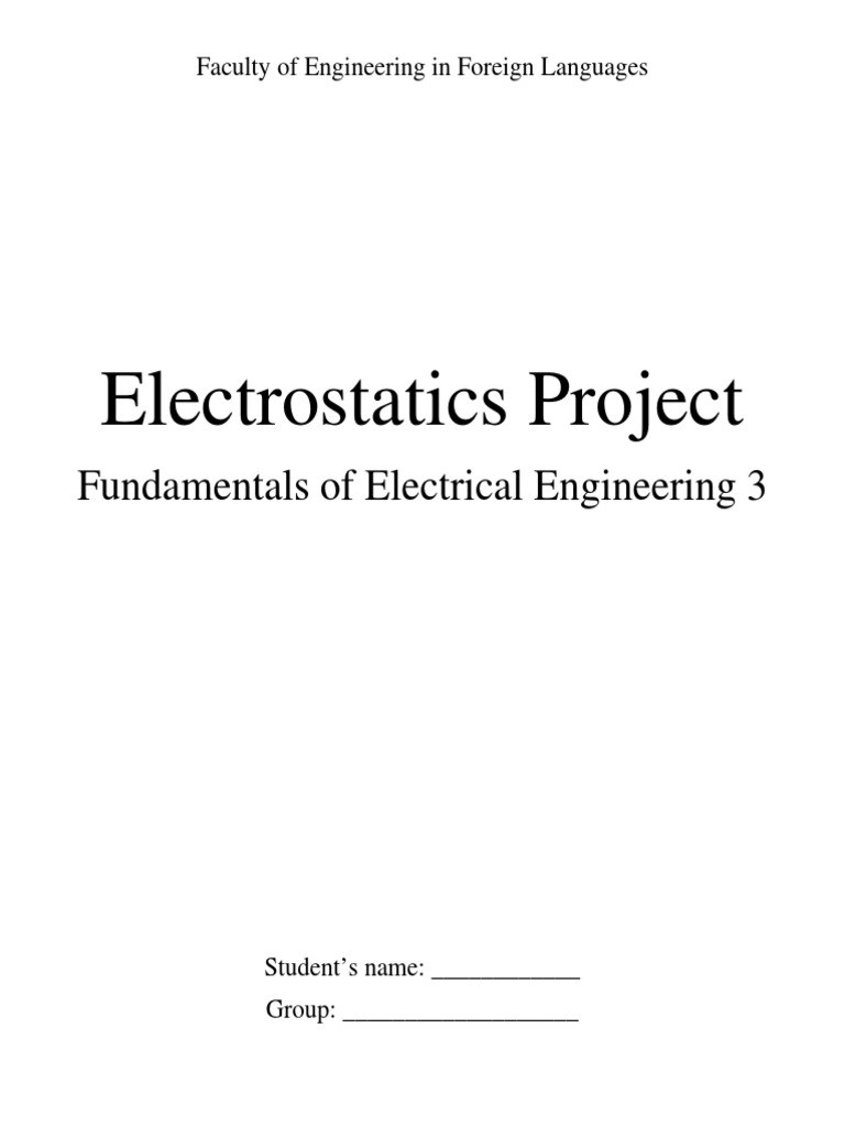 Model 1 - Project Electrostatics | PDF | Dielectric | Physics