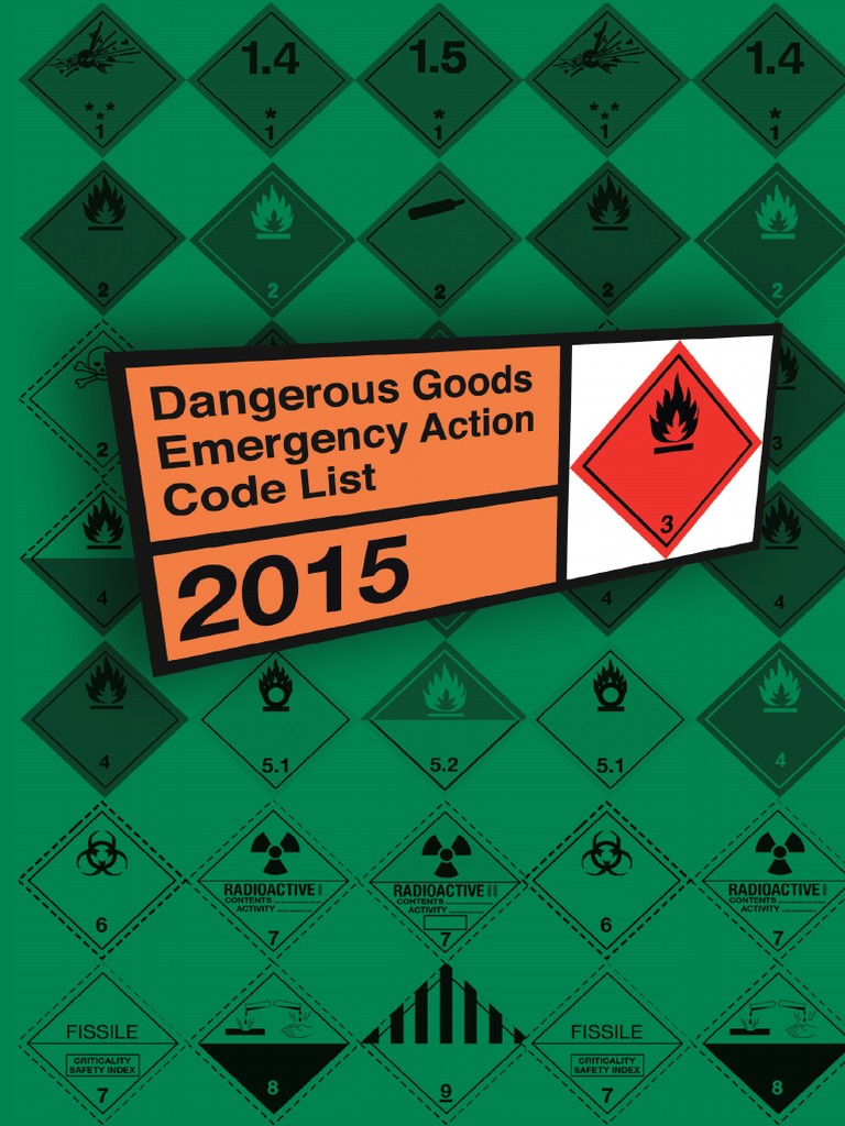 UK - Dangerous Goods Emergency Action Code List 2015 | PDF | Dangerous ...