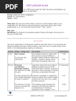 PPP Lesson Plan | PDF | Learning | Lesson Plan