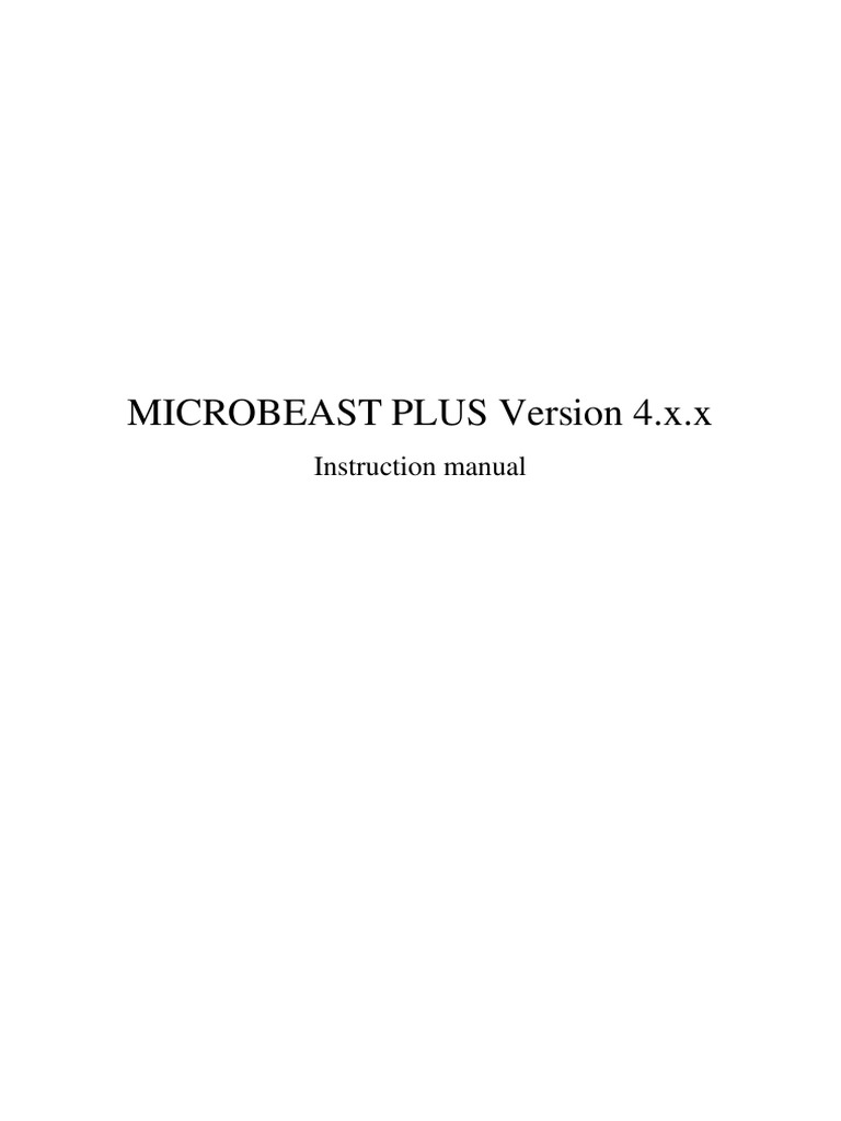 MICROBEAST PLUS Version 4.x.x: Instruction Manual | PDF | Helicopter ...