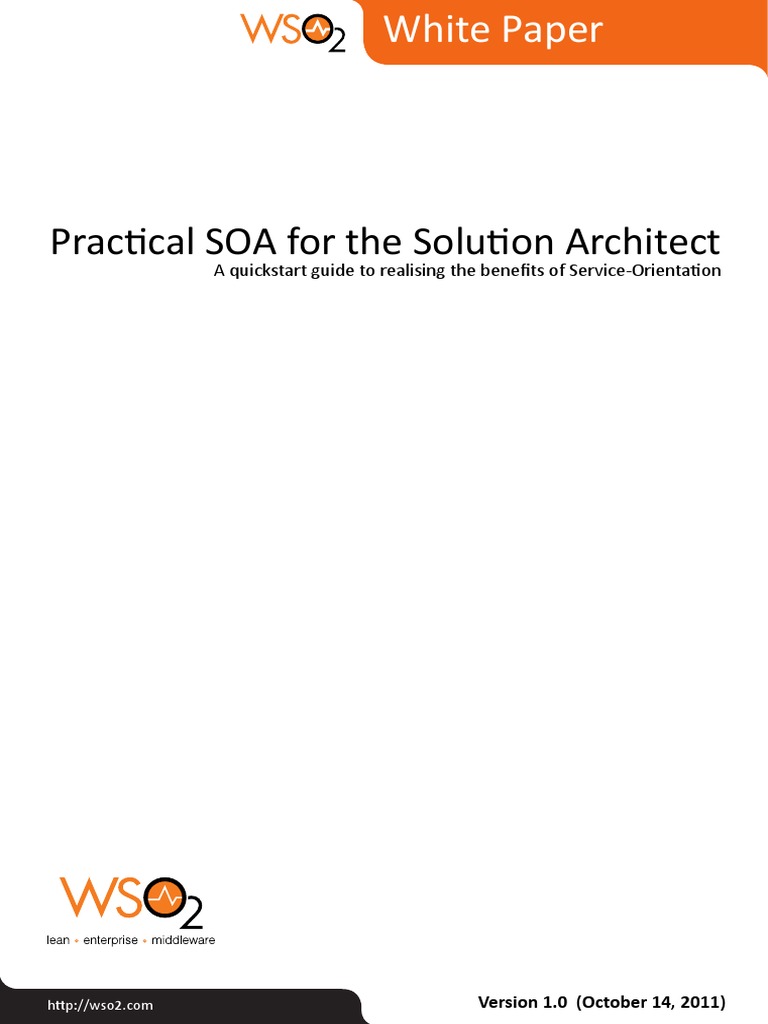 Wso2 Whitepaper Practical Soa For The Solution Architect | PDF | Service Oriented Architecture ...
