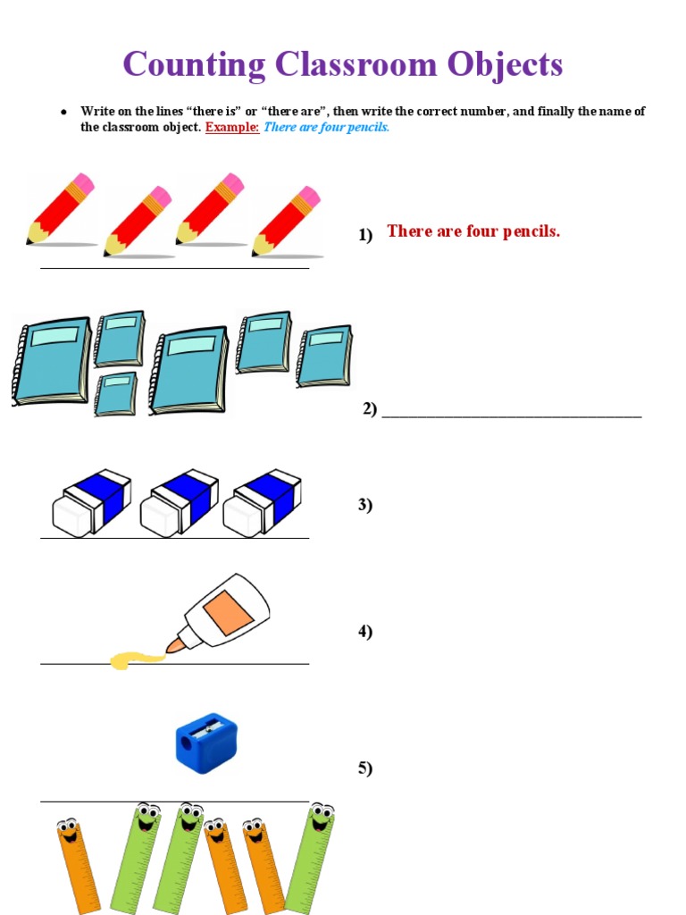 There Is - There Are Worksheet | PDF