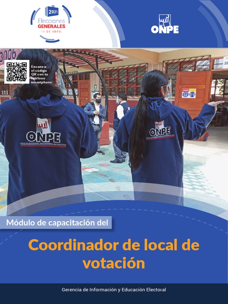 Modulo Capacitacion Coordinador Local Votacion EG 2021 | PDF | Votación ...