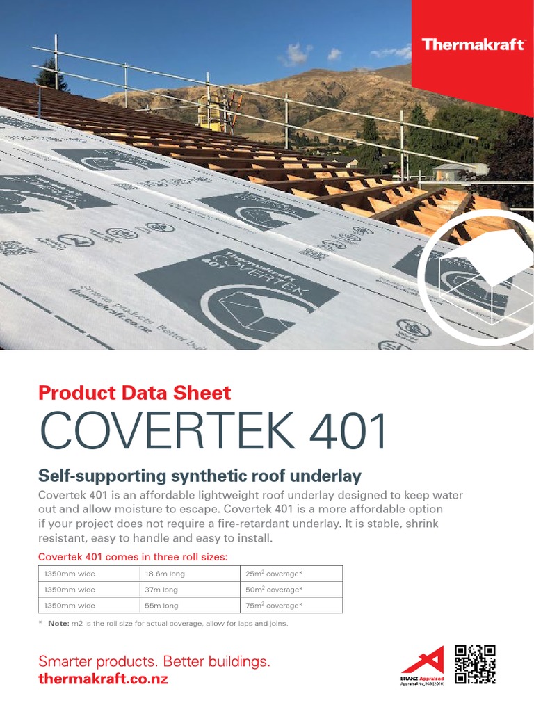DATASHEET Covertek 401 v4 - 1119 | PDF | Roof | Ventilation (Architecture)