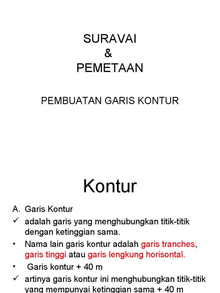 Dasar Dasar Kontur (OL) | PDF | Metode & Bahan Ajar