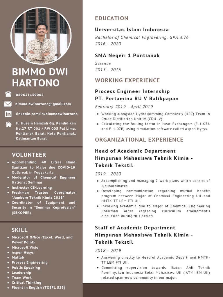 Resume - Bimmo Dwi Hartono | PDF | Engineering | Business