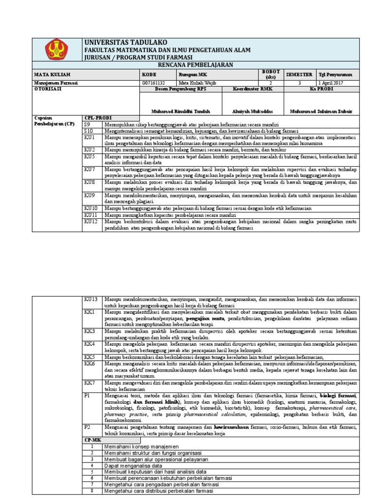 G06161020 Manajemen Farmasi | PDF