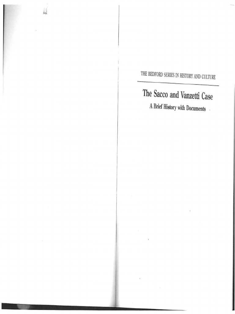 Reading-Sacco and Vanzetti Case Introduction | PDF
