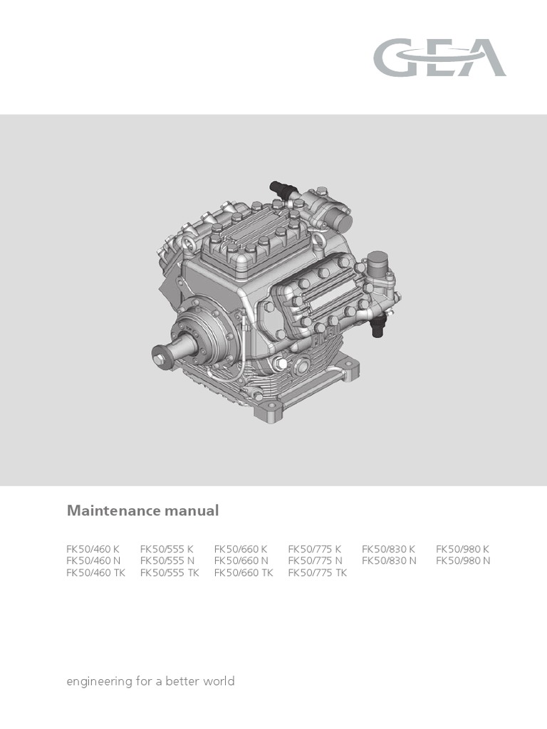 Maintenance Manual Gea | PDF | Valve | Pump
