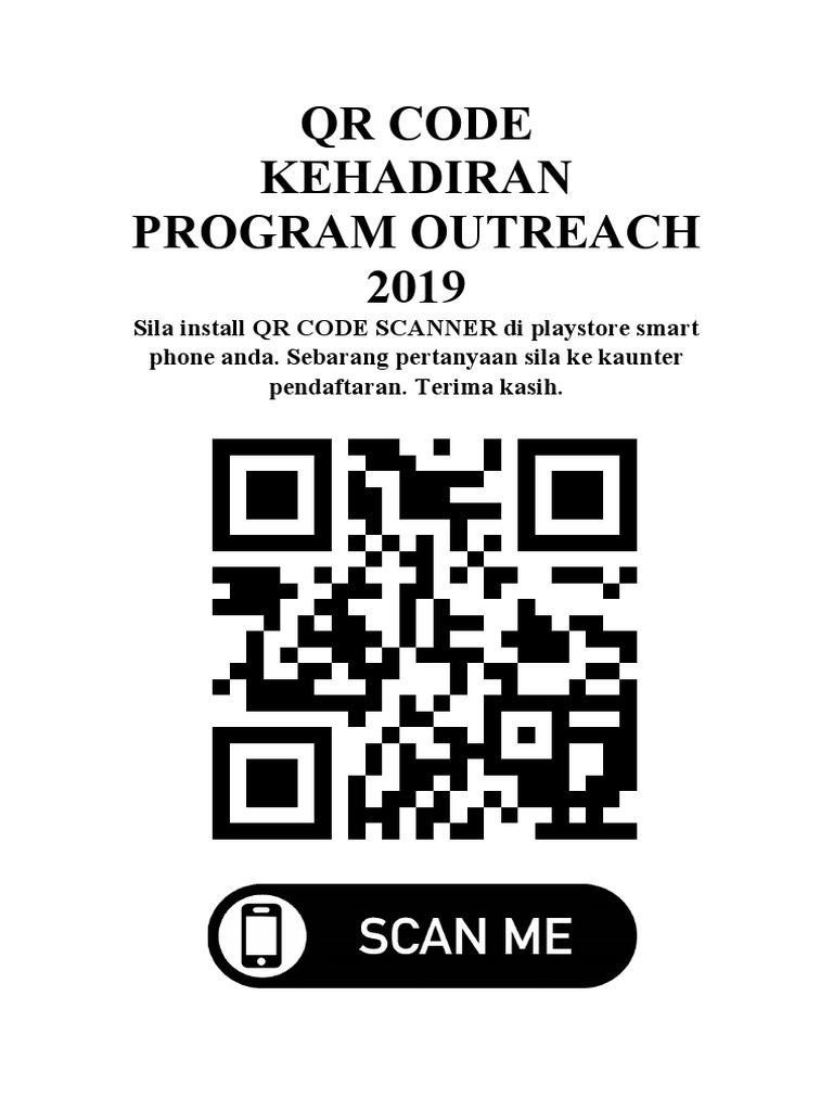 QR CODE Pendaftaran Outreach 2019 | PDF