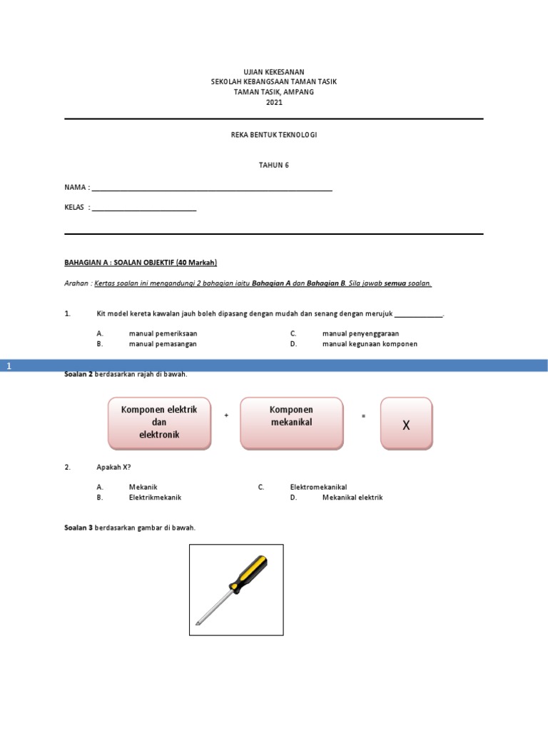 Soalan RBT Tahun 6 | PDF
