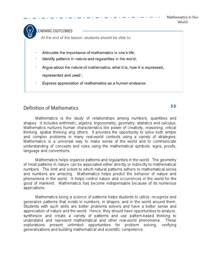 Math 1. Unit 1.module 1-2 | PDF | Pattern | Set (Mathematics)