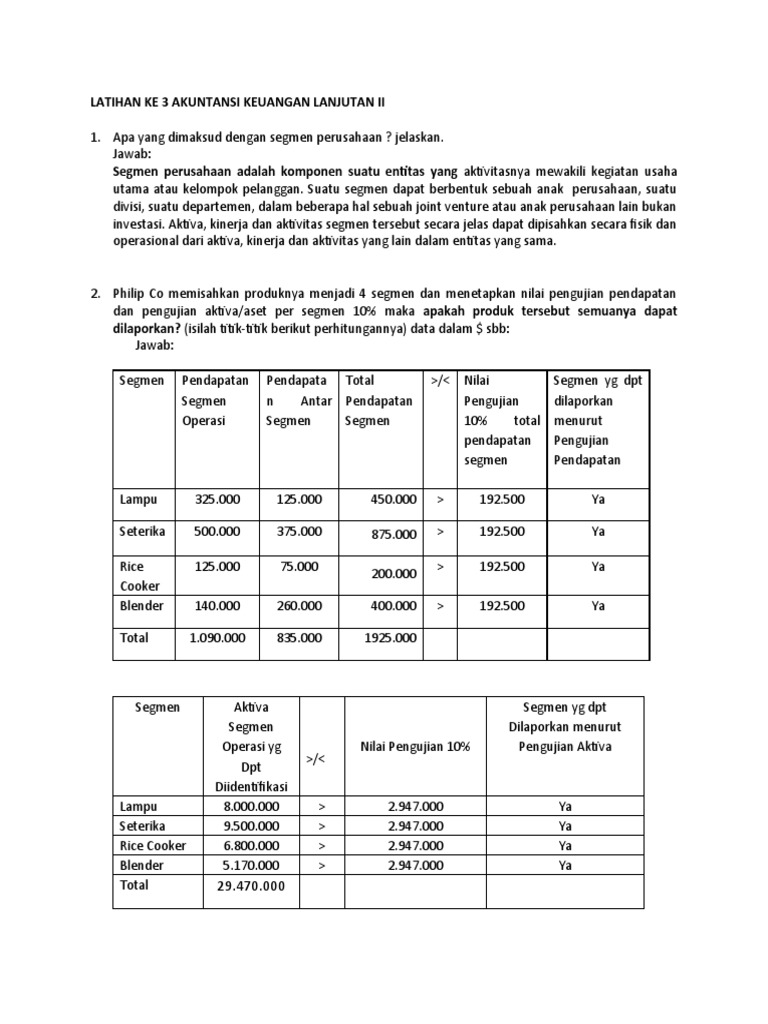Tugas 3 - Akuntansi Keuangan Lanjutan II | PDF