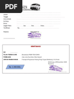 Kwitansi Pembayaran Travel Mobil | PDF