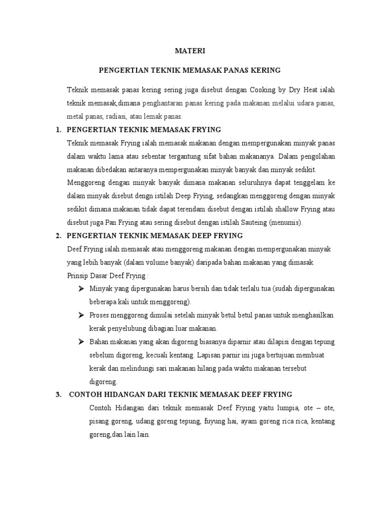 Materi Teknik Pengolahan | PDF