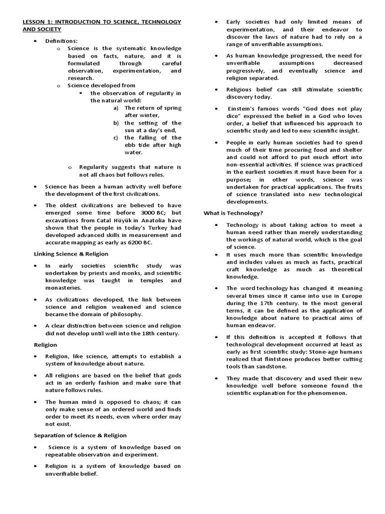 Introduction to the Interconnected Relationships Between Science ...