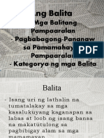 Kahulugan NG Balita, Mga Bahagi, Mga Uri, Mga Pampahayagang Pampaaralan ...