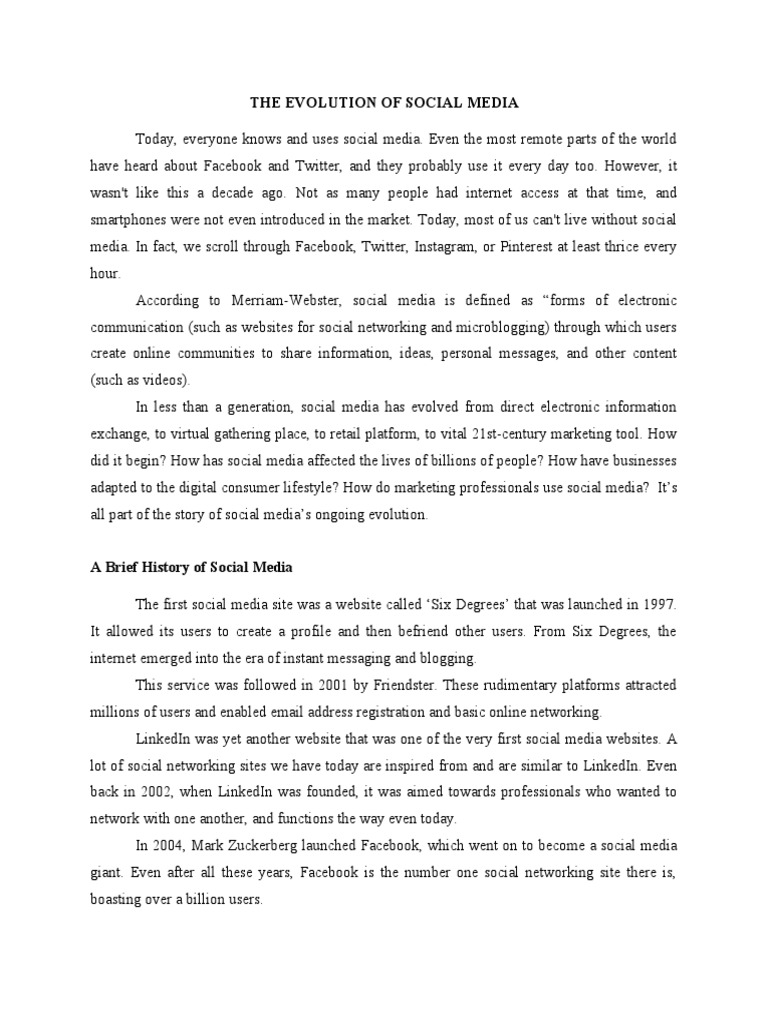 The Evolution of Social Media: From Early Adopters to Global Phenomenon ...