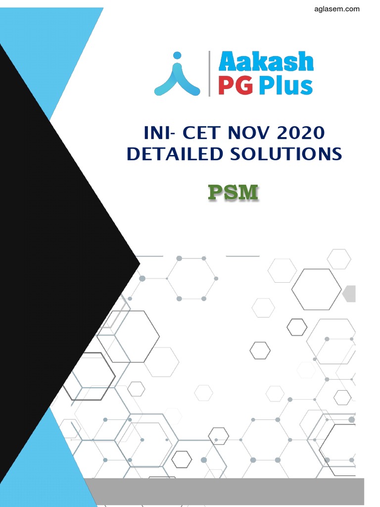 INI CET 2020 Question Paper PSM | Download Free PDF | Rabies | Cohort Study