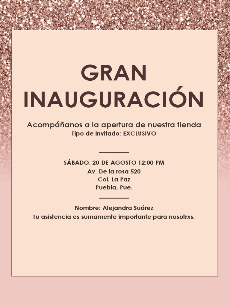 Invitaciones para Inauguración | PDF | Cocina, comidas y vino