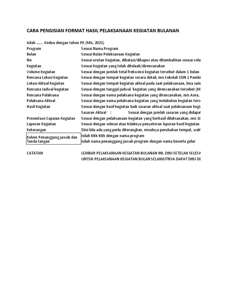 HASIL PELAKSANAAN KEGIATAN Ibu & KB | PDF