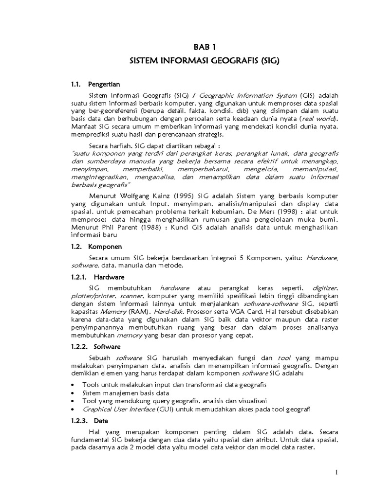 Bab 1 Pengantar Gis | PDF