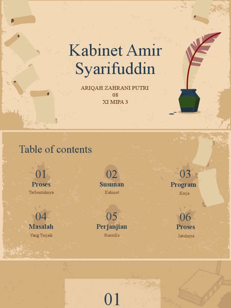 Kabinet Amir Sjarifuddin Tugas Ppt Ariqah Zahrani Pdf 
