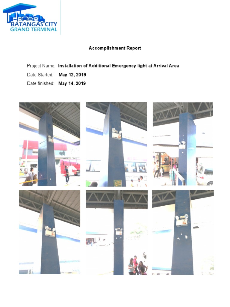 Emergency Light Installation Report | PDF