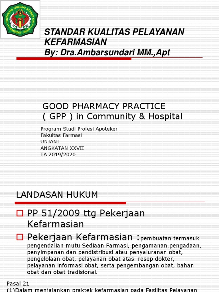 Standar GPP - Sop Xxvii | PDF