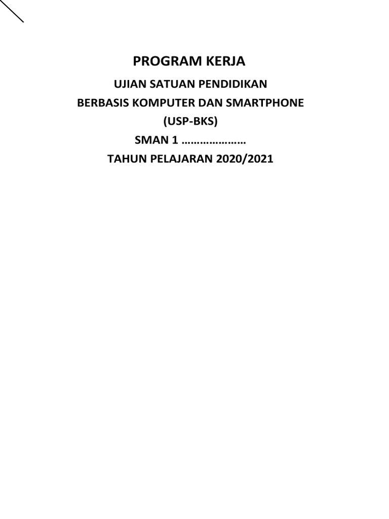 Pedoman Pelaksanaan USP-BKS 2020 | PDF | Karier & Perkembangan