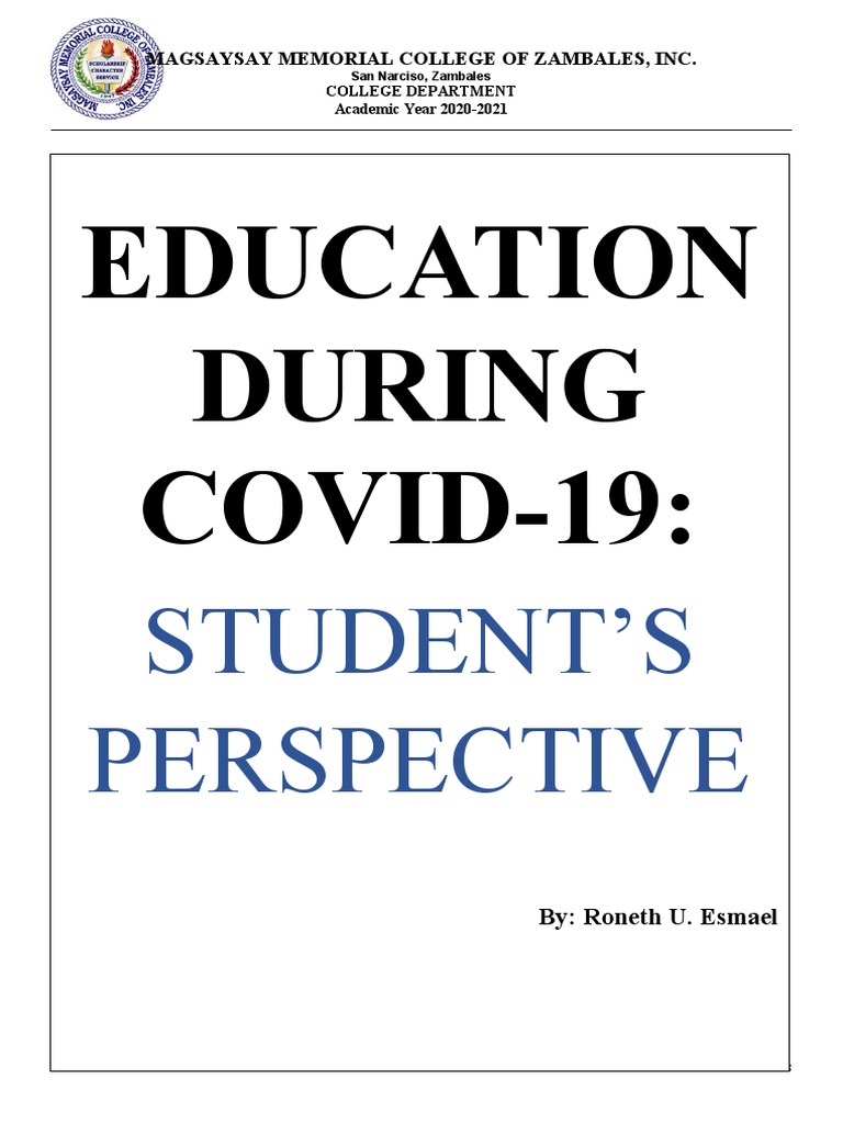 Student Perspectives on E-Learning in COVID-19 | PDF | Educational ...