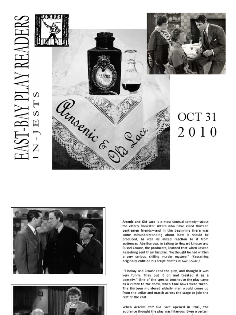 Arsenic and Old Lace Overview | PDF