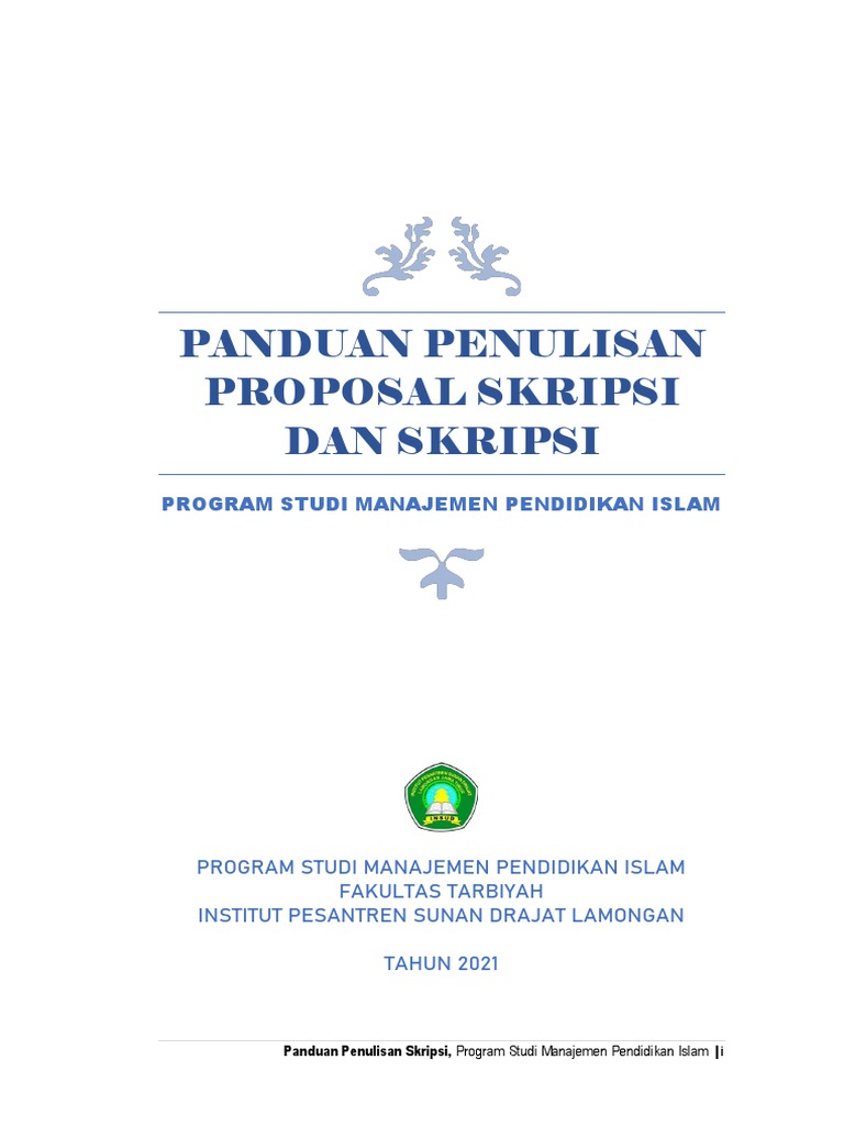 Panduan Skripsi Mpi Insud Lamongan Tahun 2021 | PDF
