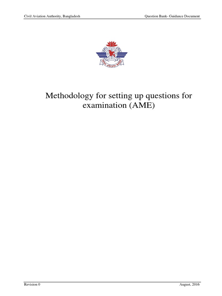 Methodology For Setting Up Questions For Examination (AME) | PDF ...