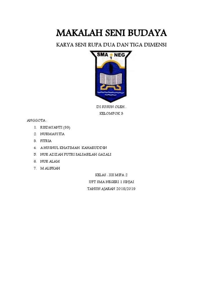 Karya Seni Rupa 2D dan 3D: Analisis dan Contoh | PDF