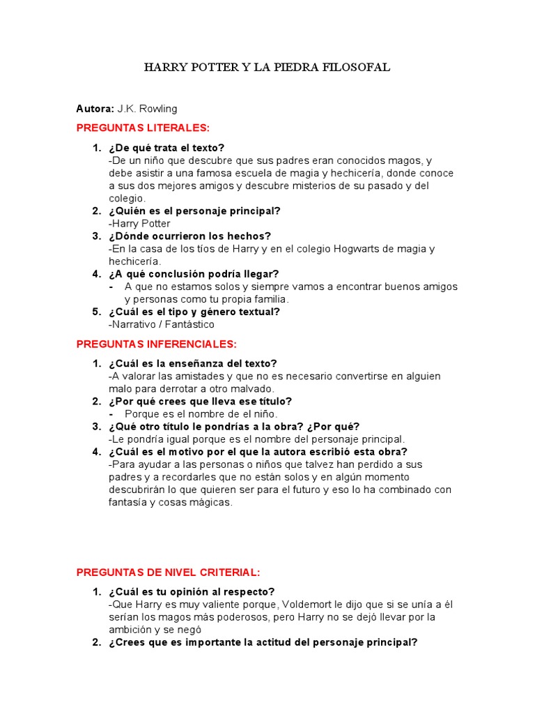 Harry Potter y La Piedra Filosofal | PDF