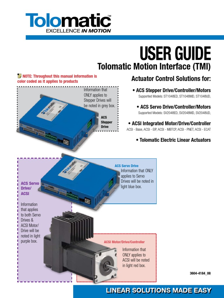 3604-4184 08 Tmi Guide | PDF | Servomechanism | Actuator