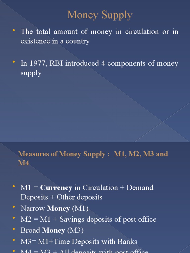 Money Supply | PDF | Money Supply | Reserve Bank Of India
