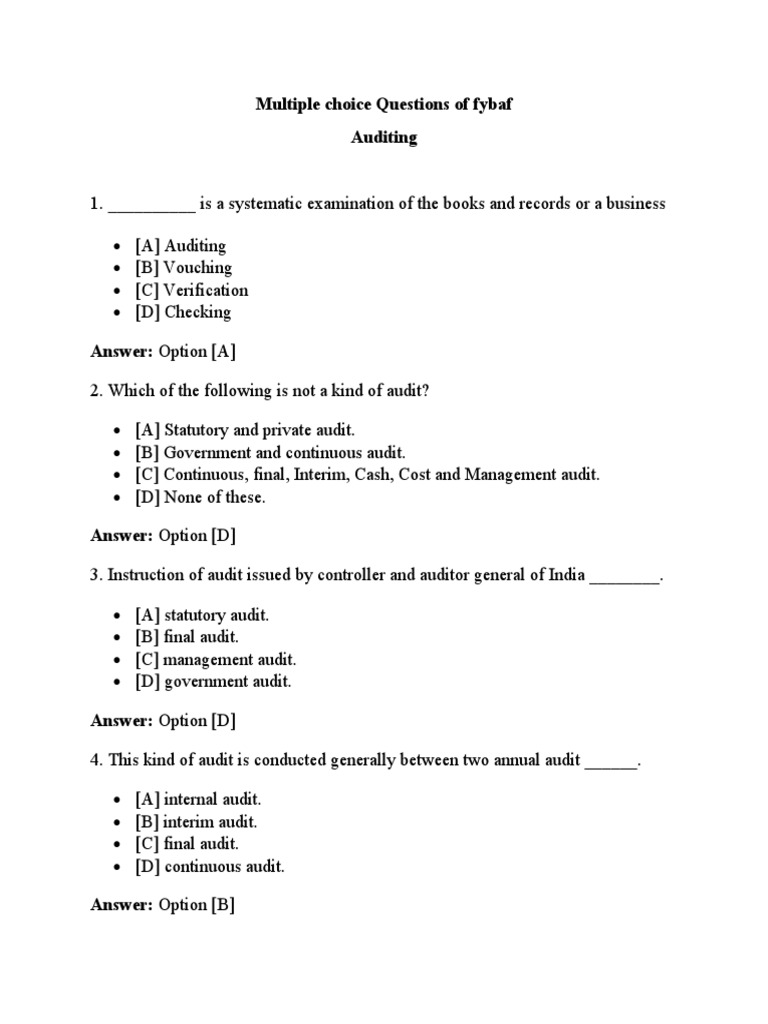Sybms and Fybaf Auditing | PDF | Financial Audit | Audit