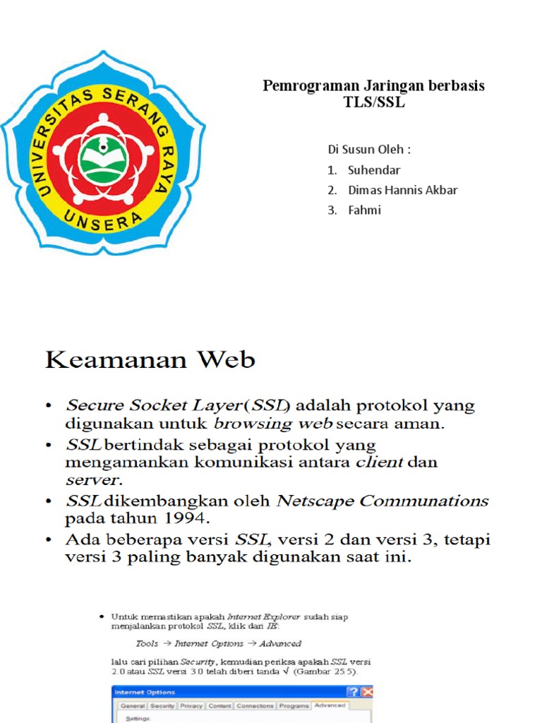 Pemrograman Jaringan Berbasis TLS Dan SSL | PDF