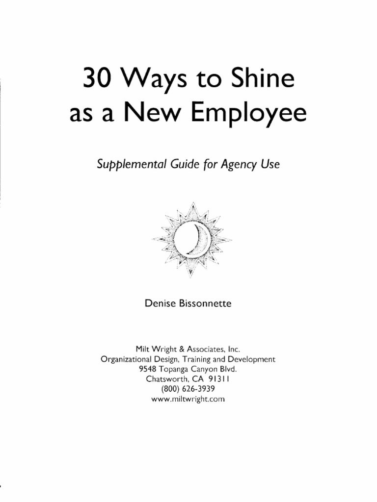 30.ways To Shine As A New Employee | PDF | Motivation | Motivational