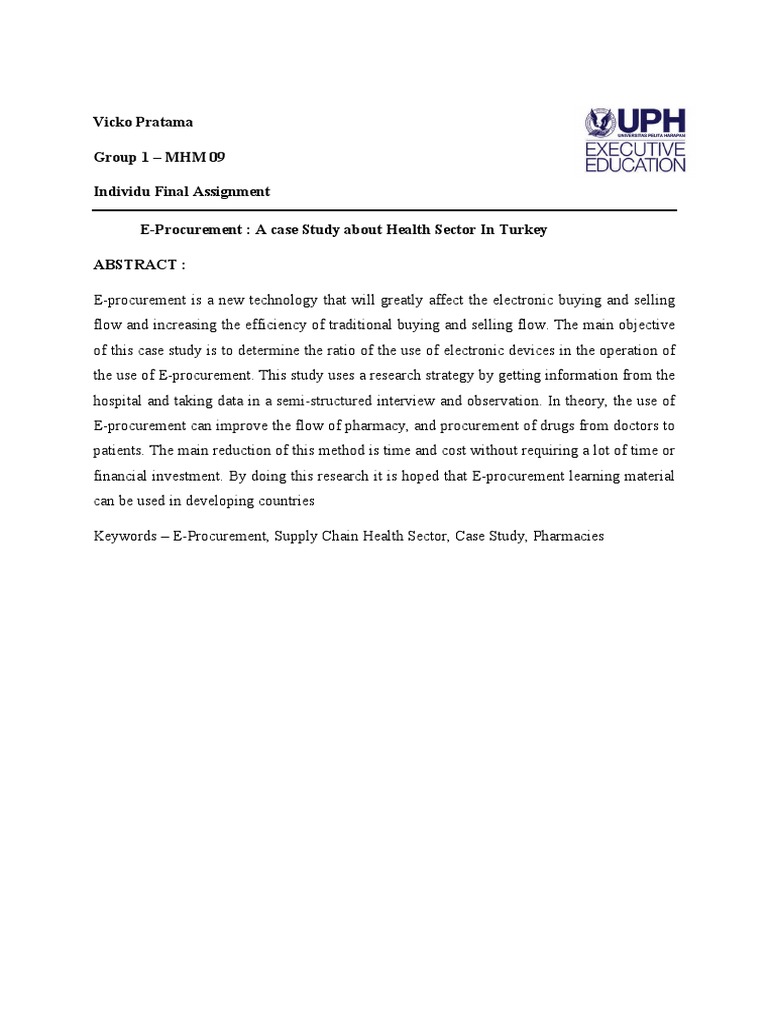 Final Assignment Procurement | PDF | Procurement | Sales