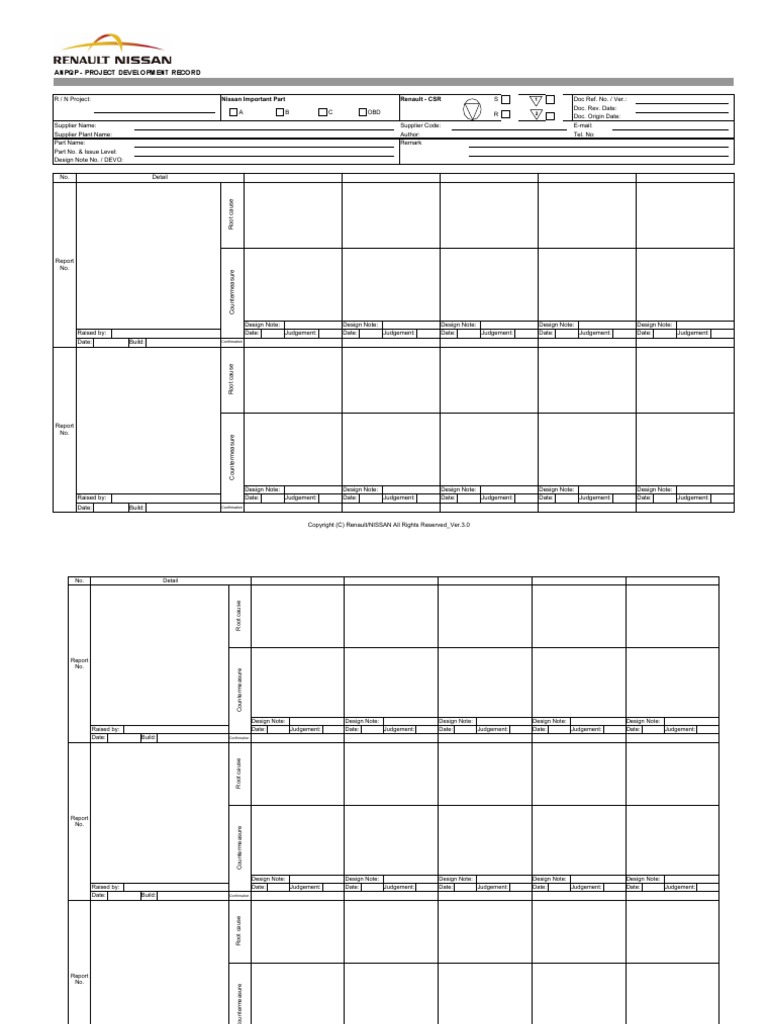 Anpqp - Project Development Record: Nissan Important Part Renault - CSR ...