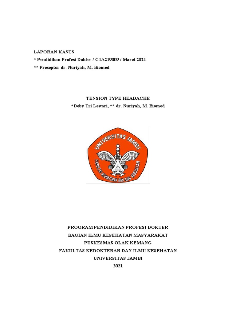 Laporan Kasus TTH 1 | PDF