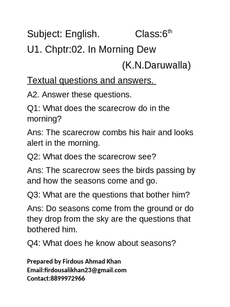 The Questioning Scarecrow: A Character Analysis of the Inquisitive ...