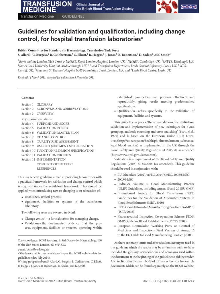 Validation Requirements | PDF | Verification And Validation | Risk ...